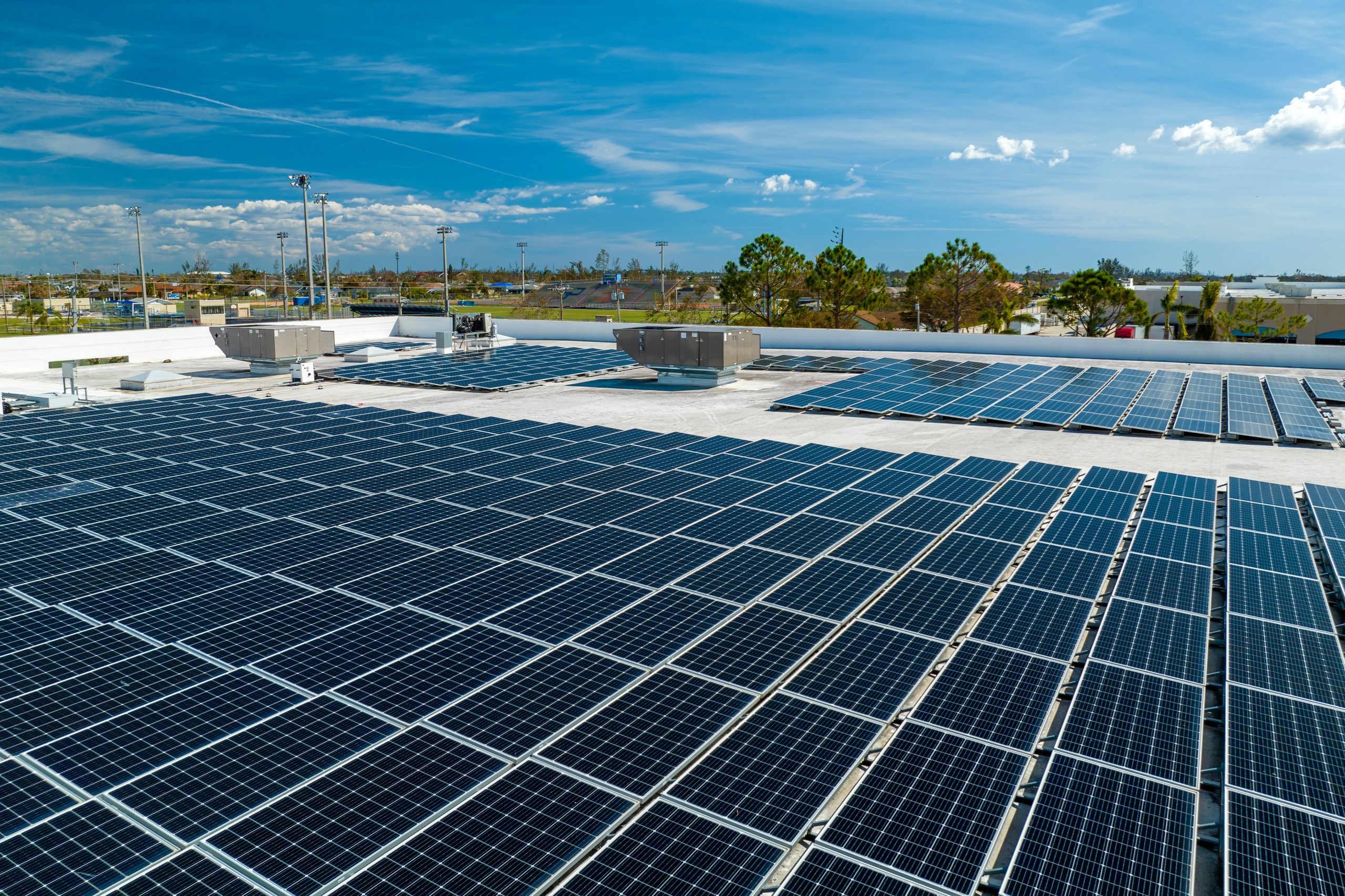 Solar power plant installation on a storage facility | RNDV
